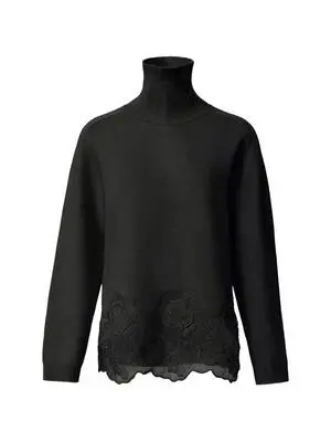 Fabiana Filippi Lace-trim Turtleneck Sweater