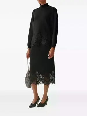 Fabiana Filippi Lace-trim Turtleneck Sweater