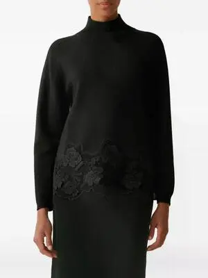 Fabiana Filippi Lace-trim Turtleneck Sweater