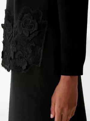 Fabiana Filippi Lace-trim Turtleneck Sweater