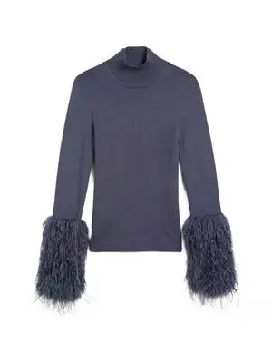 Apparis Aspen Faux-fur Cuff Sweater - Blue