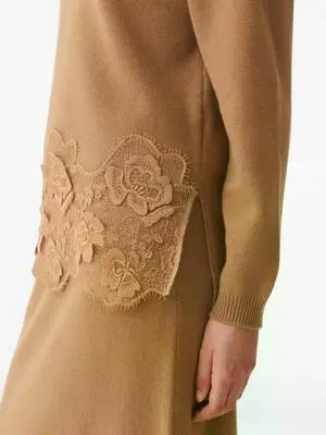 Fabiana Filippi Lace-trim Roll-neck Sweater