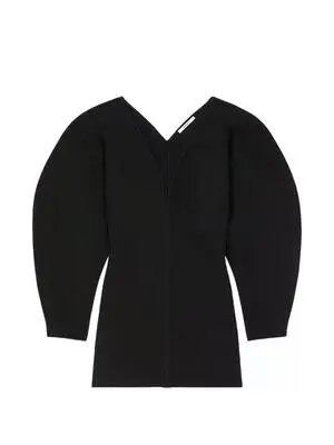 Givenchy Cocoon Mini Dress In Engineered Knit - Black
