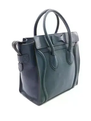 Celine 2000-2026 Micro Leather Luggage Tote Handbag