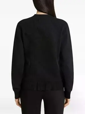 COURREGES Logo-patch Shoulder-zip Sweater - Black
