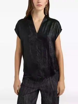 Momoni Hildra V-neck Top - Black