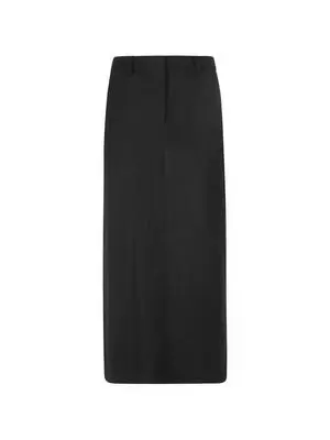 DUNST Belt-loops Rear-slit Skirt - Black
