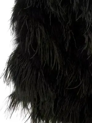 YVES SALOMON Feather-embellished Quilted Coat