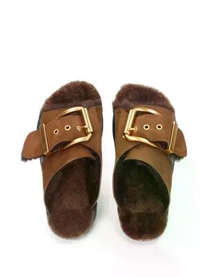 4CCCCEES Mellow Buckle-fastening Shearling-lined Sandals