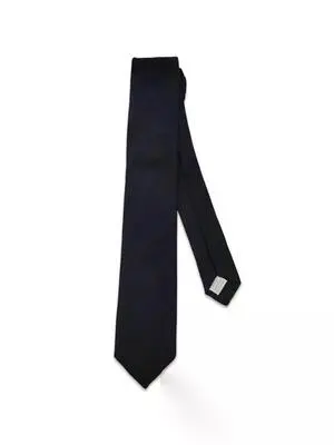 Tagliatore Diagonal-stripe Silk Tie - Blue
