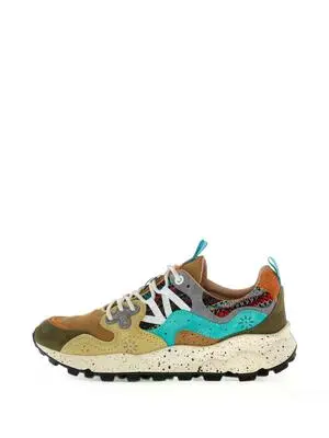 FLOWER MOUNTAIN Suede-panelled Patchwork Sneakers