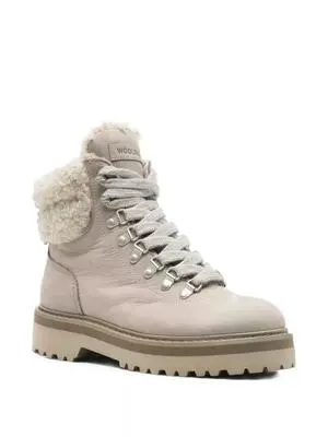 Woolrich Shearling-trim Hiking Boots - Grey
