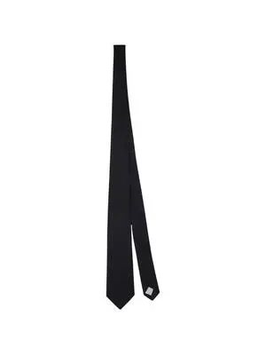 Tagliatore Micro-pattern Silk Tie - Black