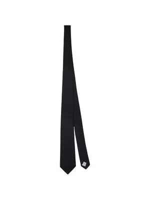 Tagliatore Micro-pattern Silk Tie - Black