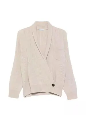 Brunello Cucinelli Long-sleeve Ribbed-knit Sweater - Neutrals