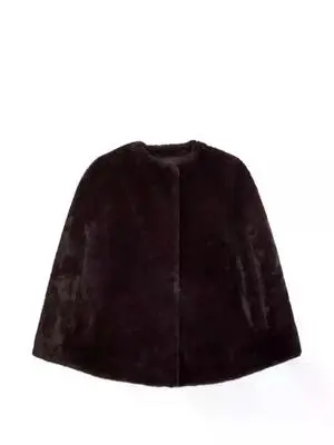 Apparis Sloane Faux-fur Cape - Red