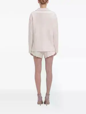 Victoria Beckham Embroidered Long-sleeve Top