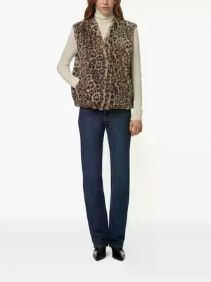 Apparis Lyle Leopard-print Faux-fur Gilet
