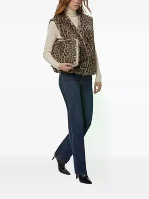 Apparis Lyle Leopard-print Faux-fur Gilet