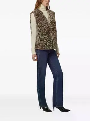 Apparis Lyle Leopard-print Faux-fur Gilet