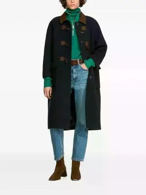 Sandro Toggle-fastening Shirt-collar Wool Coat
