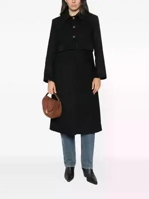 Sandro Shirt-collar Single-breasted Coat