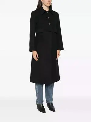 Sandro Shirt-collar Single-breasted Coat