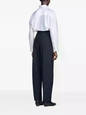 Sandro High-waisted Pressed-crease Palazzo Pants