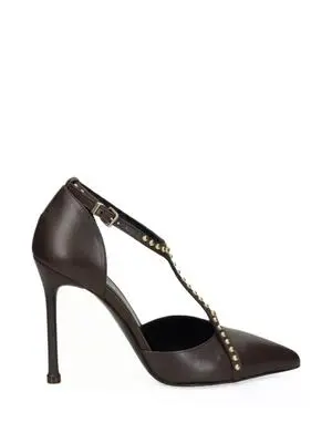 ALBANO Stud-embellished T-bar Pumps