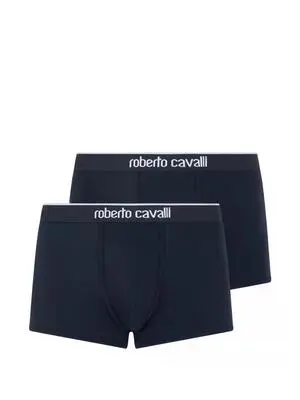 Roberto Cavalli Logo-waistband Boxers - Blue