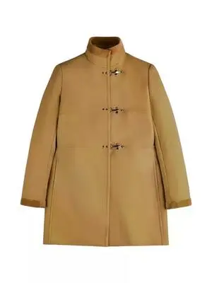 FAY Virginia Hook-fastening High-neck Coat - Brown