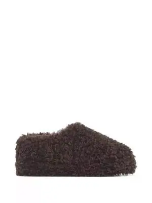 Apparis Misha Bouclette Faux-shearling Slippers - Brown