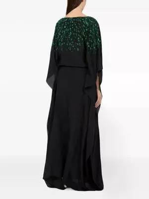 Roberto Cavalli Sequin-embellished Belted Maxi Dress