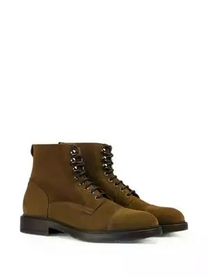 DOUCAL'S Lace-up Suede Ankle Boots - Brown