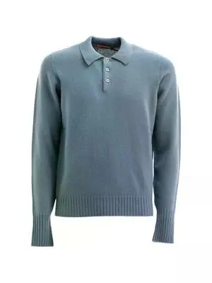 DRUMOHR Polo-collar Knitted Sweater - Blue