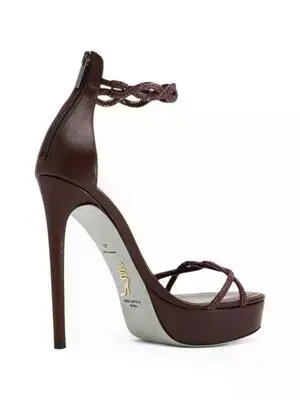 Rene Caovilla Braid Crystal-embellished Platform Sandals
