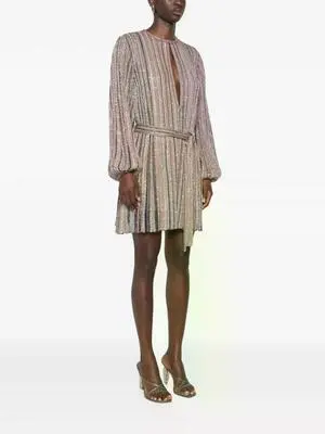 Missoni Short Dress With V-neck And Belt