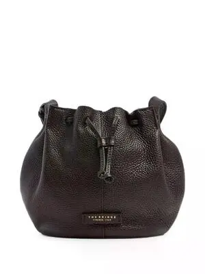 THE BRIDGE Pebbled Leather Bucket Bag - Brown