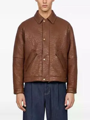 SALVATORE SANTORO Crinkled Leather Jacket