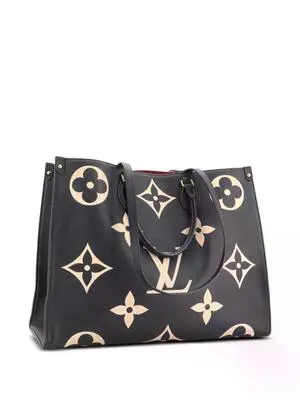 LOUIS VUITTON Onthego Bicolor Monogram Empreinte Giant Gm Tote Bag - Black