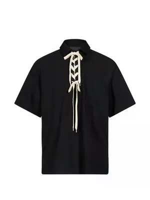Simone Rocha Lace-up Polo Shirt