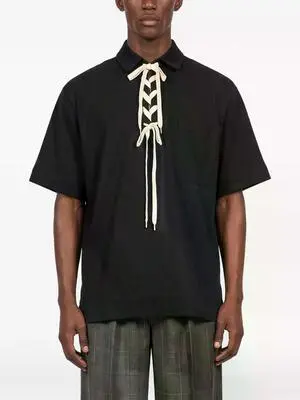 Simone Rocha Lace-up Polo Shirt