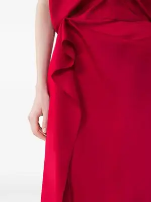LANVIN Ruffled Draped Midi Dress