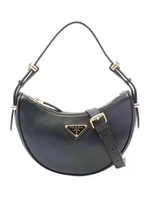 Prada 2013-2026 Small Soft Calf Arque Satchel - Black