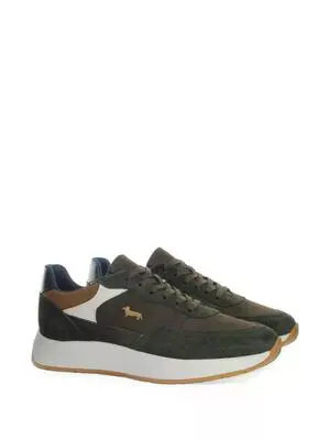 HARMONT & BLAINE Logo-embroidered Panelled Sneakers - Brown