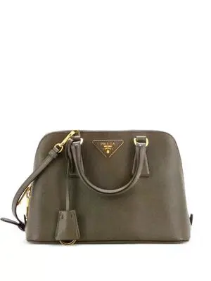 Prada Promenade Bag Saffiano Leather Small Satchel - Green