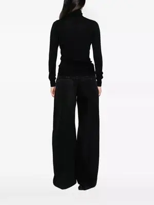 SOLOTRE Ruched Roll-neck Sweater