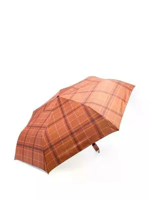 THE BRIDGE Ombrelli Tartan-print Compact Umbrella - Orange