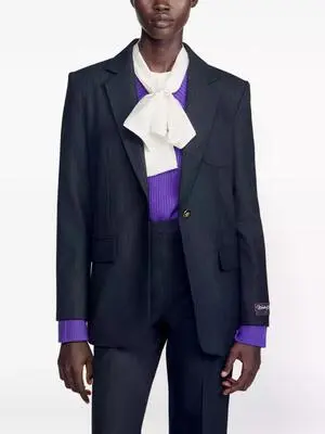 Sandro Striped Single-breasted Blazer