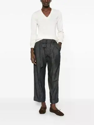 Brunello Cucinelli V-neck Long-sleeve Sweater - Neutrals